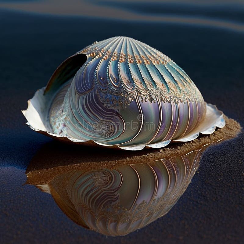 Seashell on the Seashore, Abstract Shape, Generative Ai Stock ...