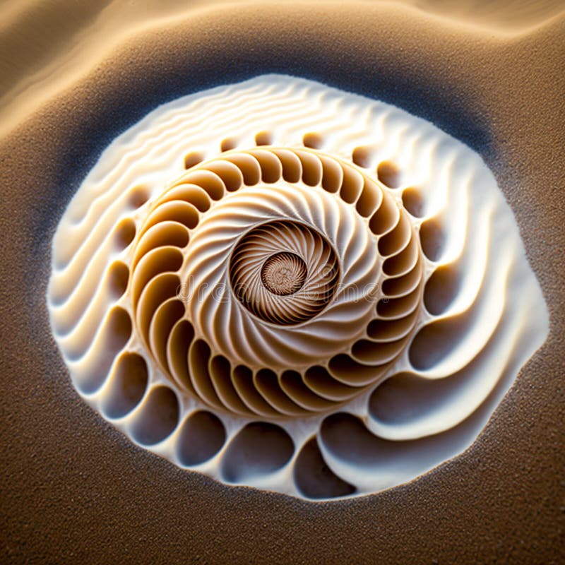 Seashell on the Seashore, Abstract Shape, Generative Ai Stock ...