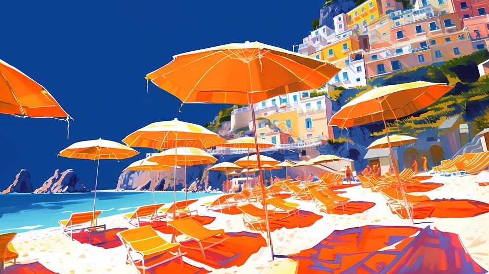 Famous Positano Village Stock Illustrations – 187 Famous Positano ...