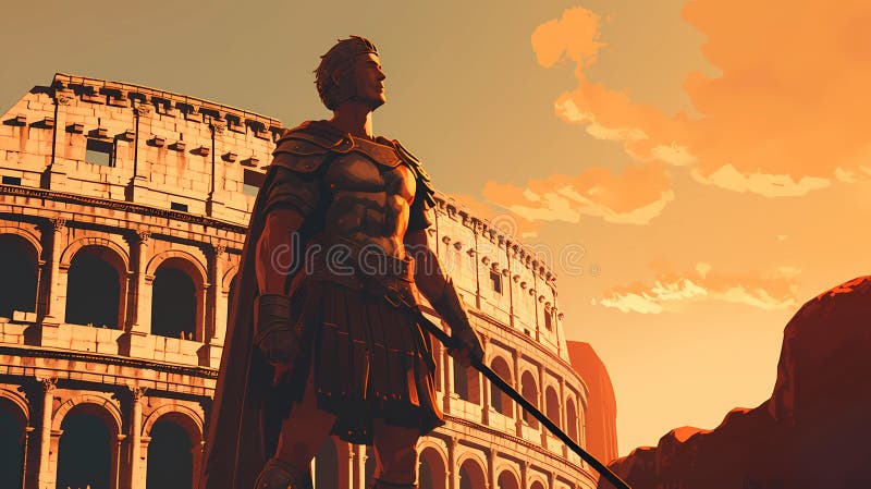 Illustration of Beautiful View of Rome, Italy Stock Illustration ...