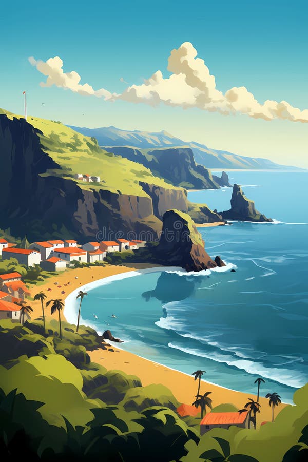 Azores Beach Stock Illustrations – 73 Azores Beach Stock Illustrations ...