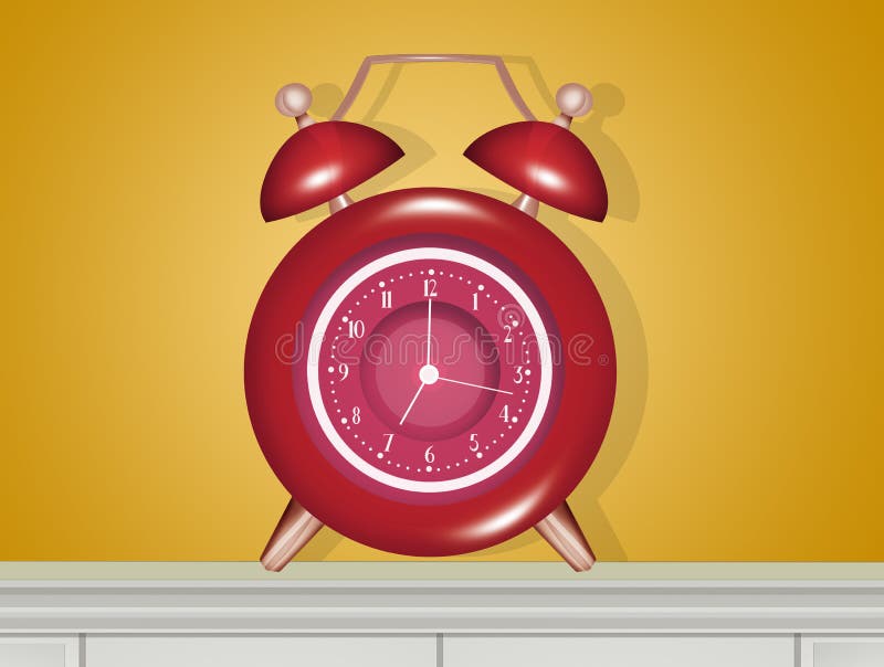 Bedside Table Alarm Clock Stock Illustrations – 314 Bedside Table Alarm ...