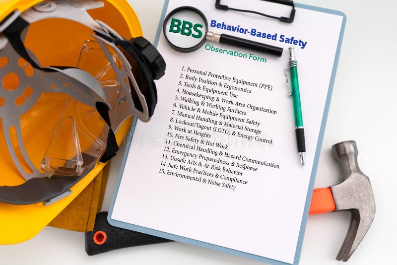 Illustration for Behavior-Based Safety (BBS) Observation Form Stock ...