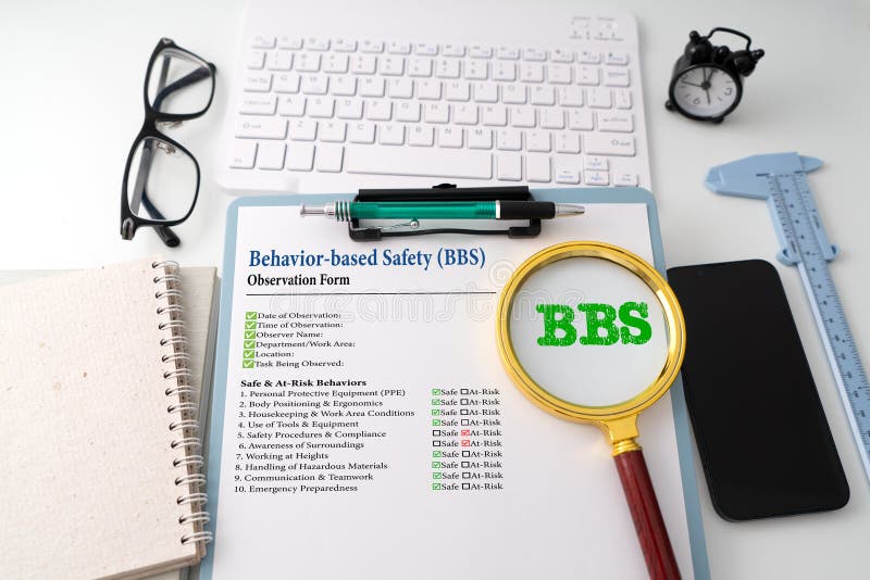 Illustration for Behavior-Based Safety (BBS) Observation Form Stock ...