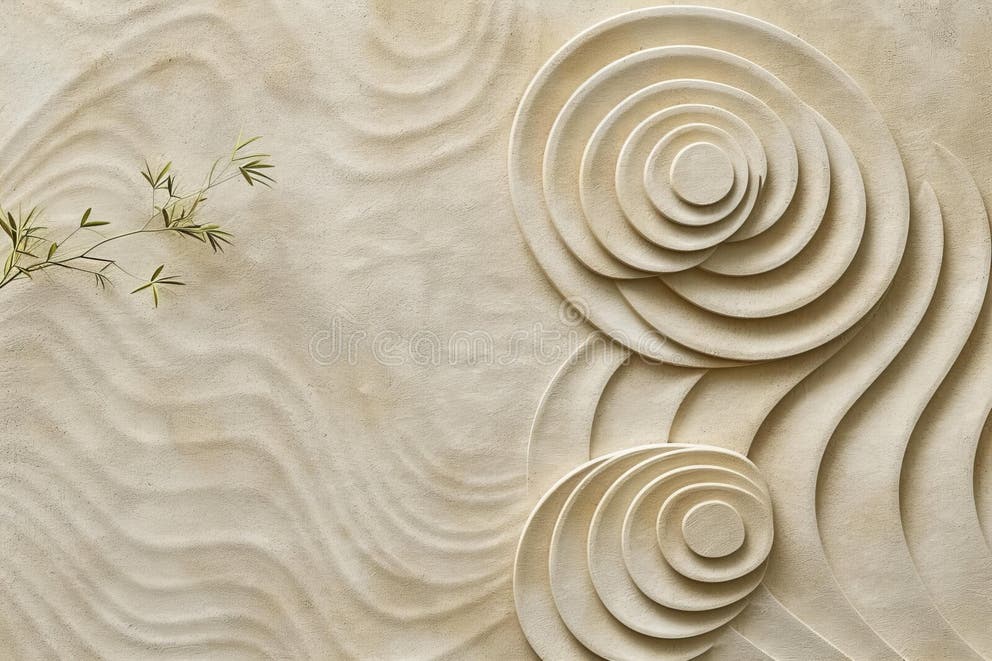A Beige Background with Subtle Circular Patterns, Creating an Elegant ...