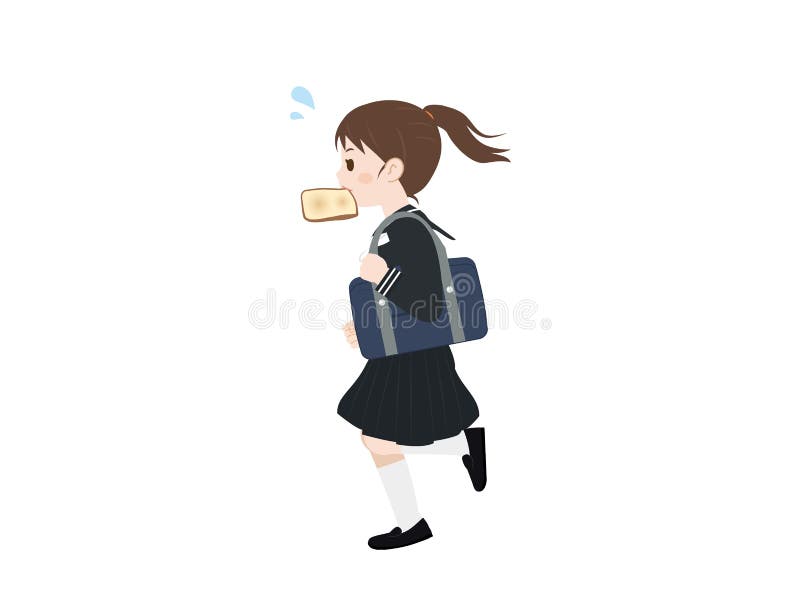 Being late student stock vector. Illustration of cute - 173793937