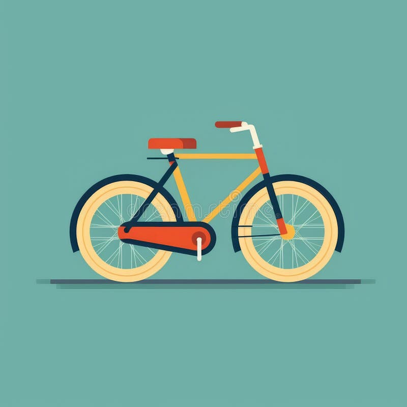 Illustration of a Bicycle. Simple Vector Art with the Side View of a ...