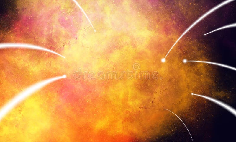 Illustration of a Big Bang Explosion in Outer Space Stock Illustration ...