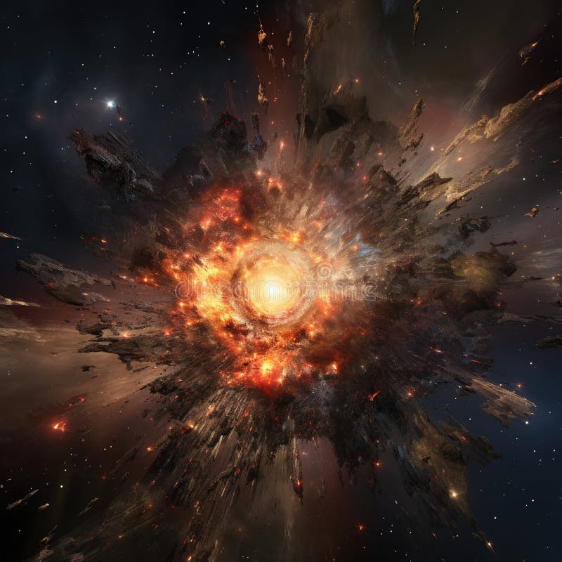 Illustration of the Big Bang in the Universe Stock Image - Image of ...