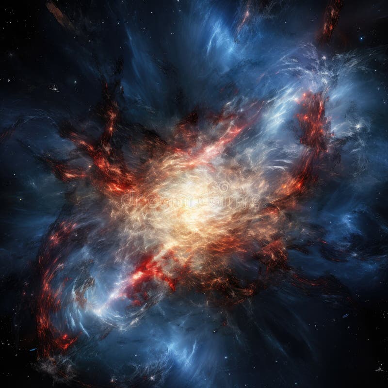 Illustration of the Big Bang in the Universe Stock Image - Image of ...