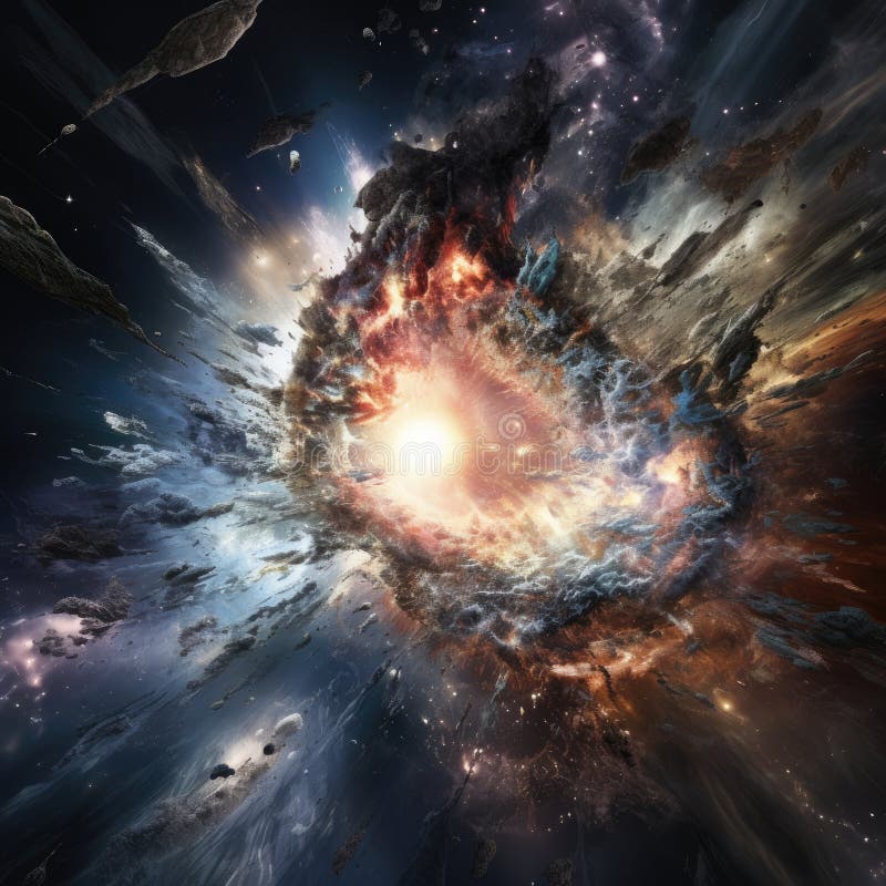 Illustration of the Big Bang in the Universe Stock Image - Image of ...