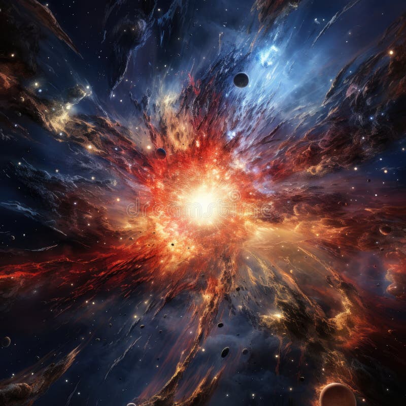 Illustration of the Big Bang in the Universe Stock Image - Image of ...