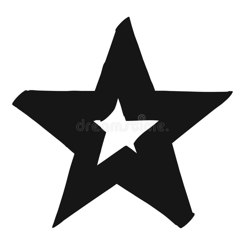 Illustration of Big Black Grunge Star Stock Illustration - Illustration ...
