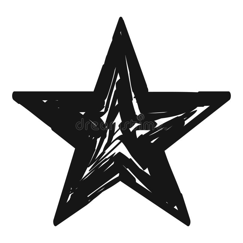 Illustration of Big Black Grunge Star Stock Illustration - Illustration ...