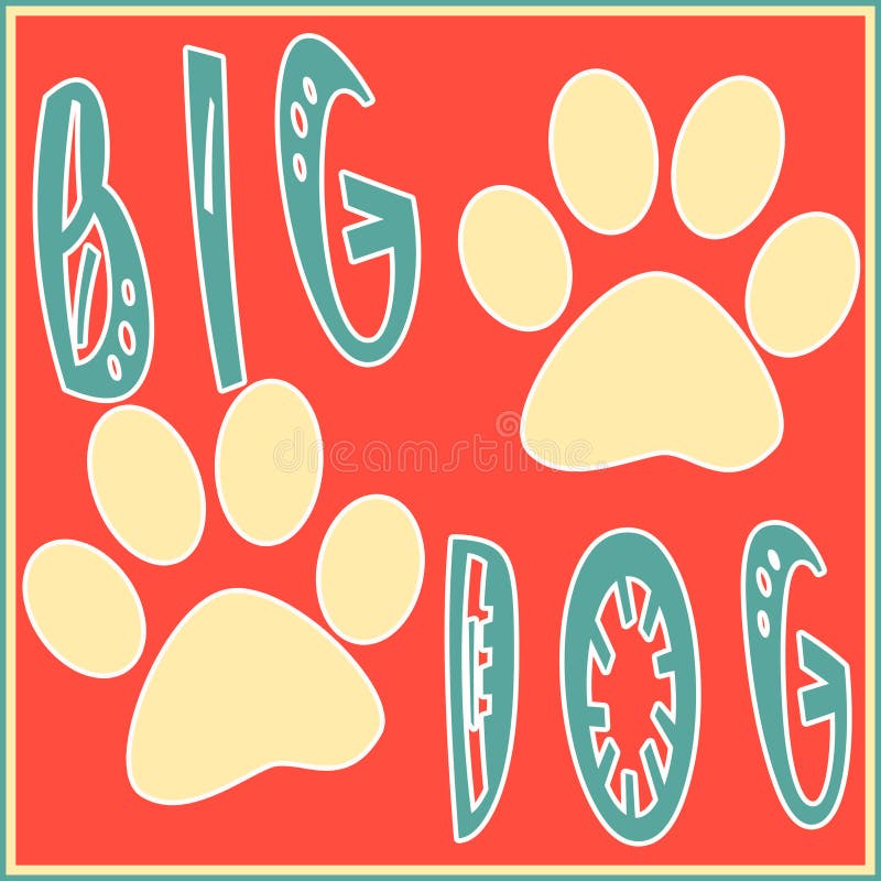 Illustration of a Big Dog for a Poster Stock Illustration ...