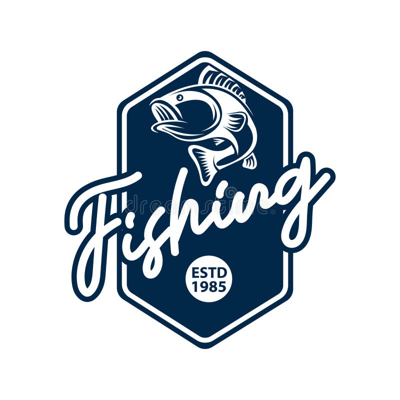 Illustration of Big Fish Jumping with Elements in the Form of a Shield ...