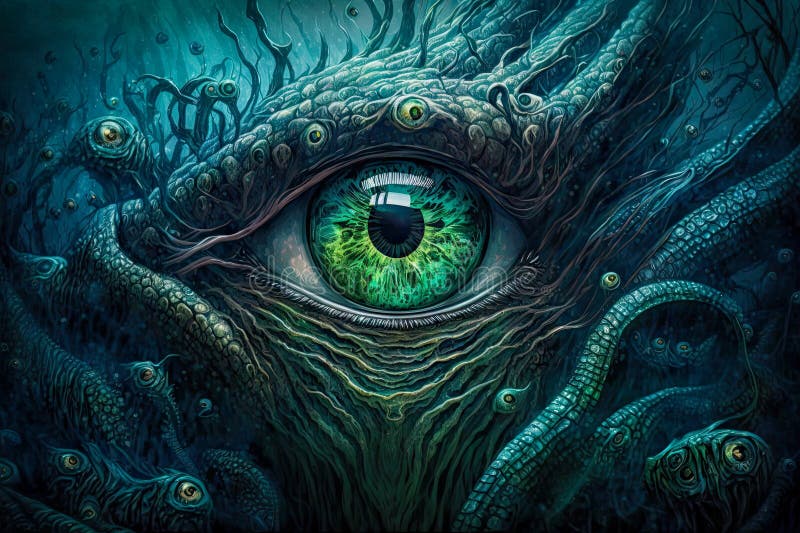 Illustration of the Big Monster Eye Stock Illustration - Illustration ...
