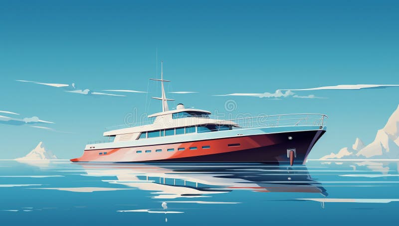 Illustration of a Big Sheep on Sea Stock Illustration - Illustration of ...