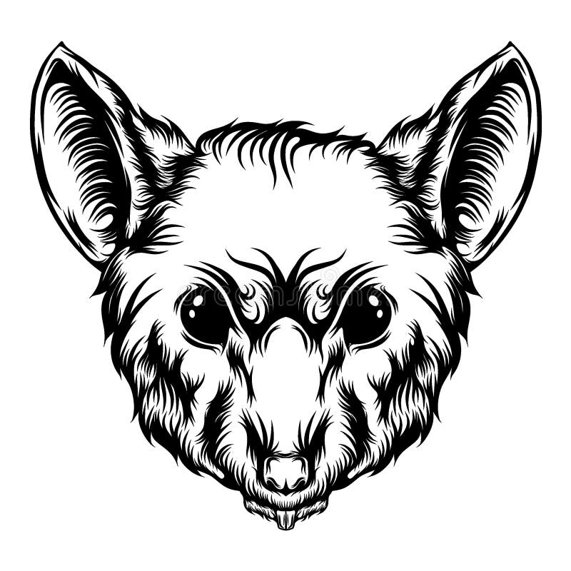 The Rat Tattoo with the Sharp Teeth Stock Vector - Illustration of ...