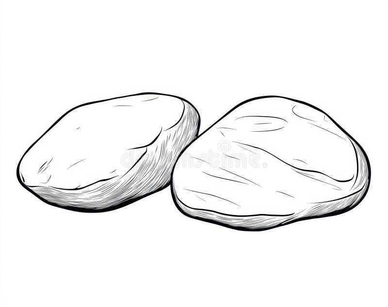 An Illustration of Big Stone Blocks Drawn in Monochrome Stock ...