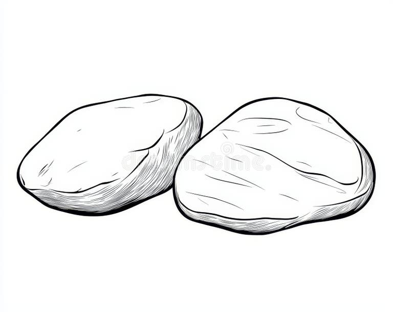 An Illustration of Big Stone Blocks Drawn in Monochrome Stock ...