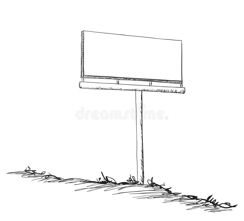Illustration of a Billboard Stock Vector - Illustration of drawing ...