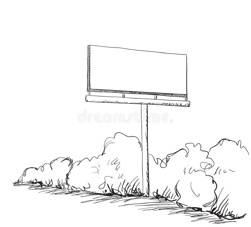 Illustration of a Billboard Stock Vector - Illustration of drawing ...