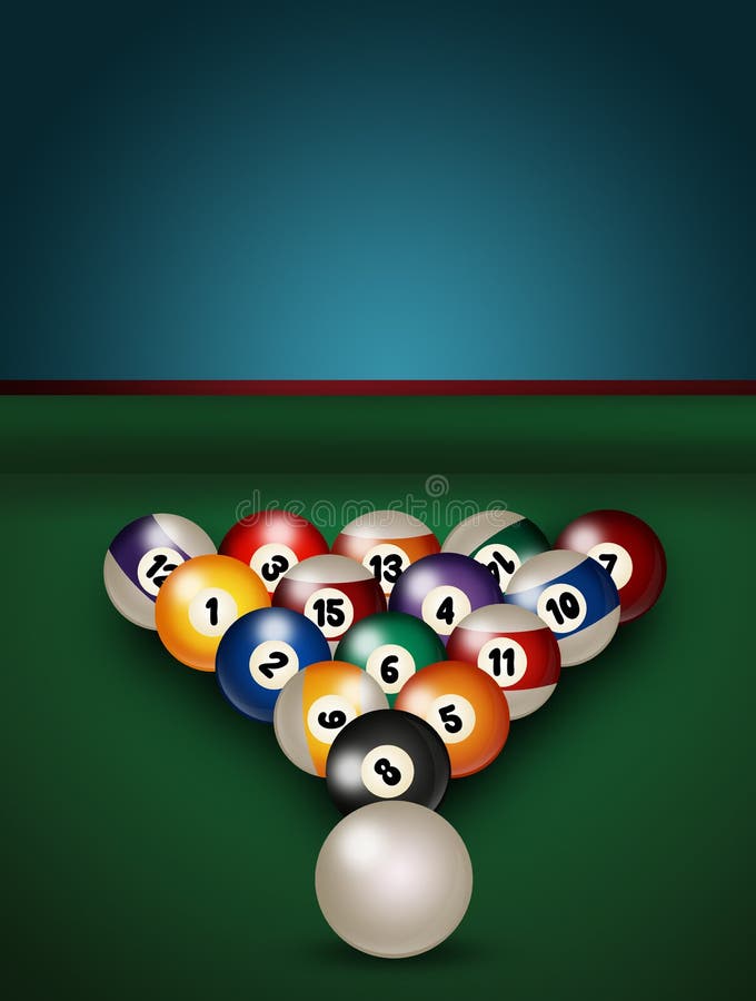 Billiards Balls Seamless Pattern Pool or Snooker Balls with Cue Ball ...