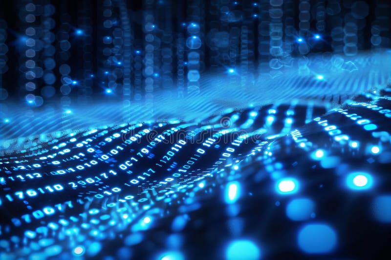 Illustration of Binary Code, Background for Data Science and Technology Concept. Abstract ...