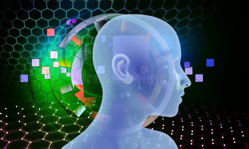 Binary Industrial Global Business Mind Background. Integration. Binary ...