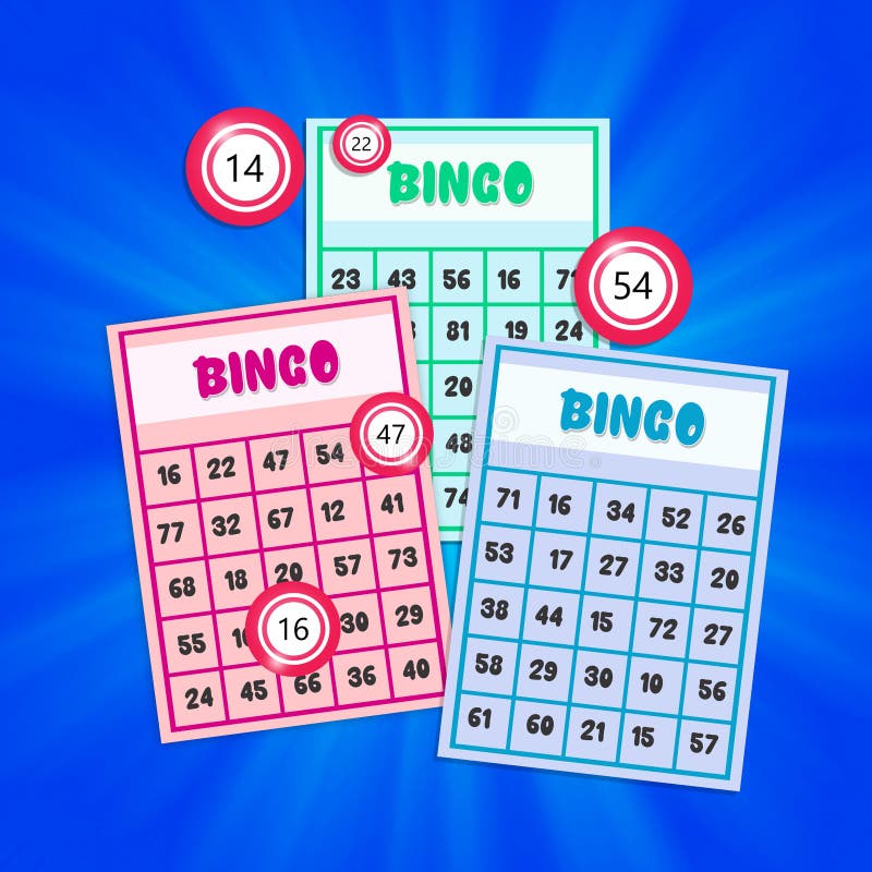 Set of Cute Bingo Cards for Wedding Stock Vector - Illustration of ...