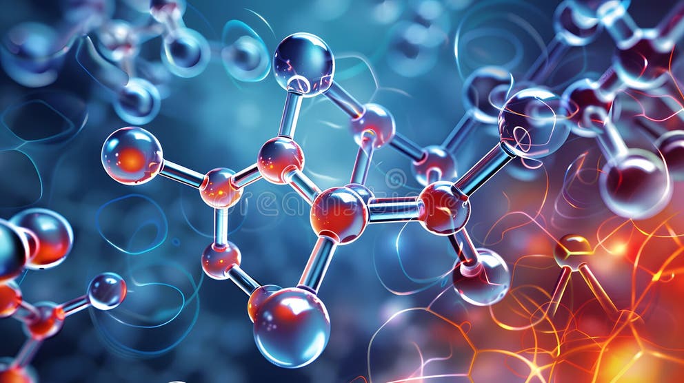 Illustration of a Biochemical Molecule. Stock Illustration ...