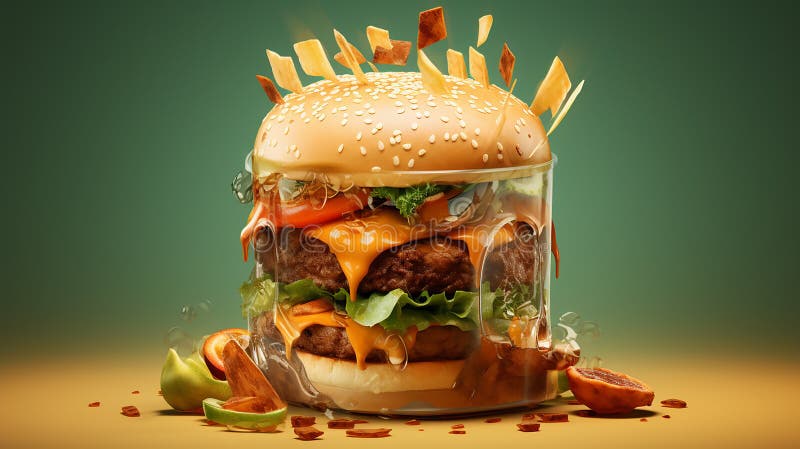 An Illustration of a Biodegradable Fast Food Container, Stock ...