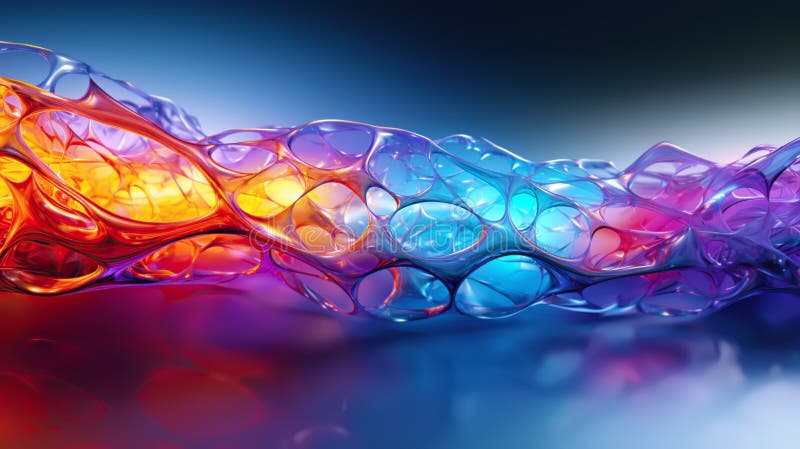 Biological Translucent Structure. Scientific Background Stock ...