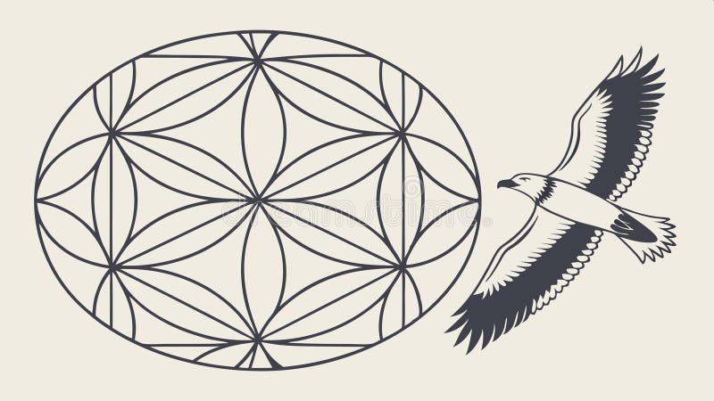 Illustration of a Bird of Prey in Flight, Symbolizing Freedom and Power ...
