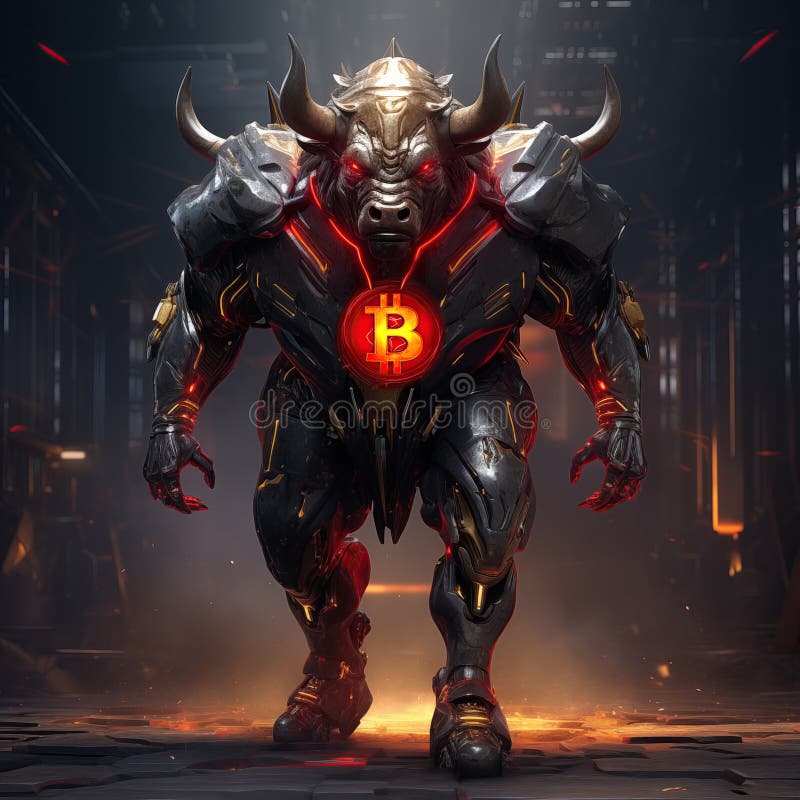Illustration of a Bitcoin Bull Run - AI Generated Stock Image - Image ...