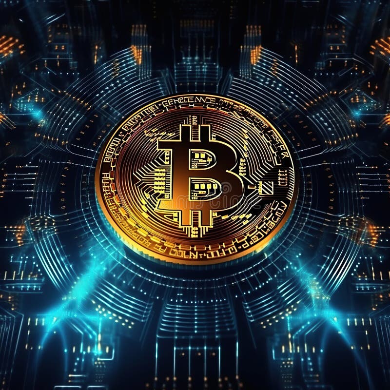 Illustration of Bitcoin, AI Generated Stock Illustration - Illustration ...