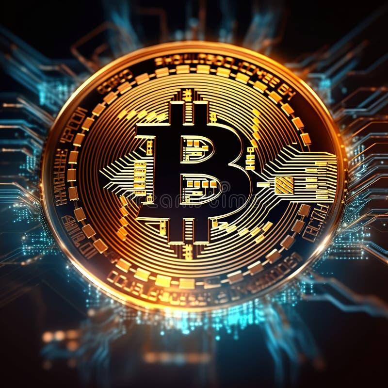 Illustration of Bitcoin, AI Generated Stock Illustration - Illustration ...
