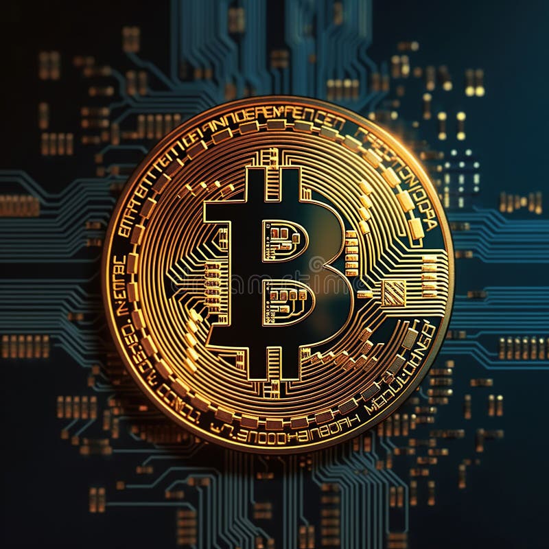 Illustration of Bitcoin, AI Generated Stock Illustration - Illustration ...