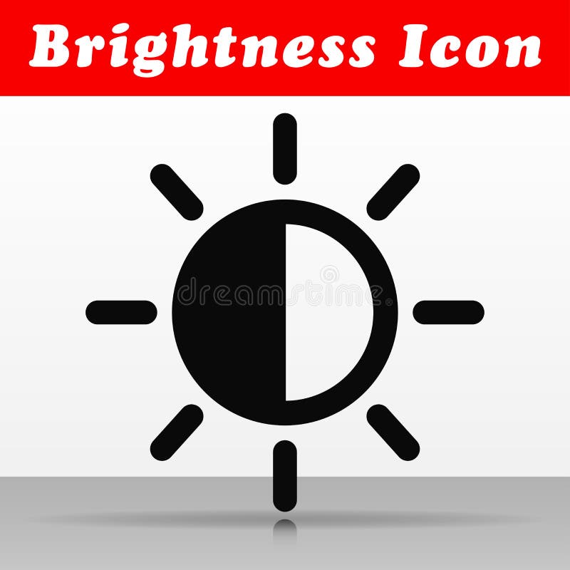 Brightness Vector Icon Isolated on White Background. Outline, Thin Line ...