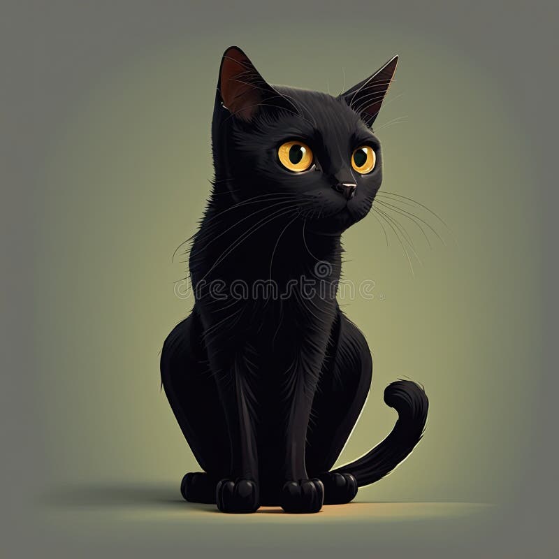 Illustration Of Black Cat Bad Luck Symbol Generative Ai Stock Illustration Illustration Of
