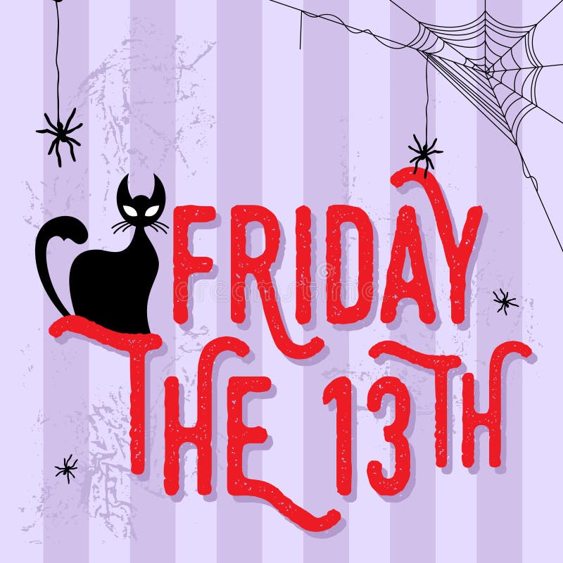 Black Cat and Friday the 13th Stock Vector - Illustration of mystic ... Black Cat and Friday the 13th Stock Vector - Illustration of mystic ...