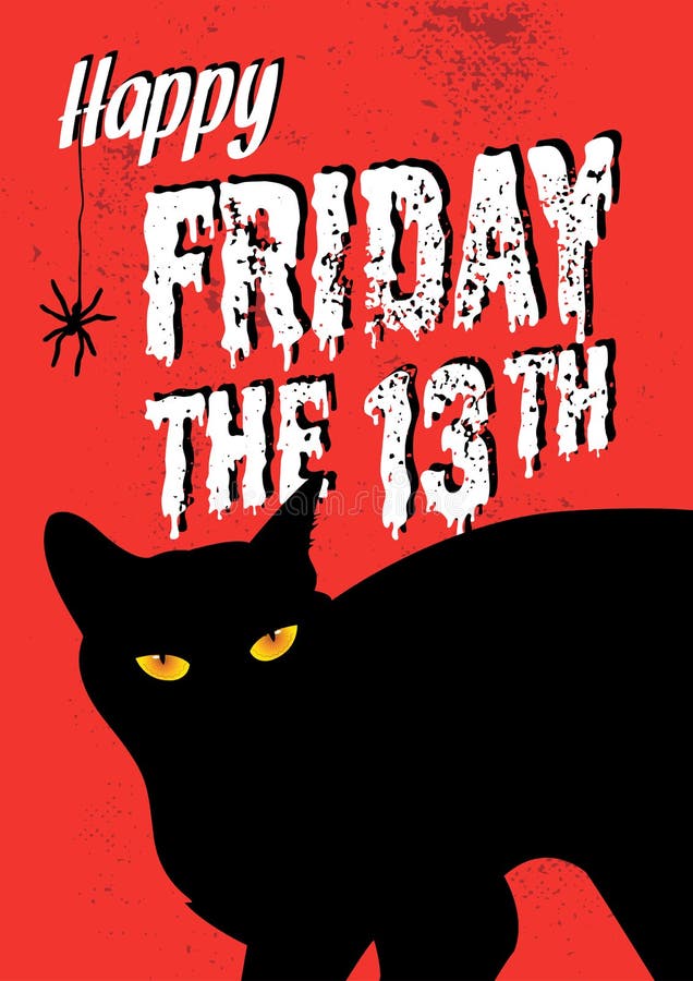 Black Cat and Friday the 13th Stock Vector - Illustration of symbol ... Black Cat and Friday the 13th Stock Vector - Illustration of symbol ...