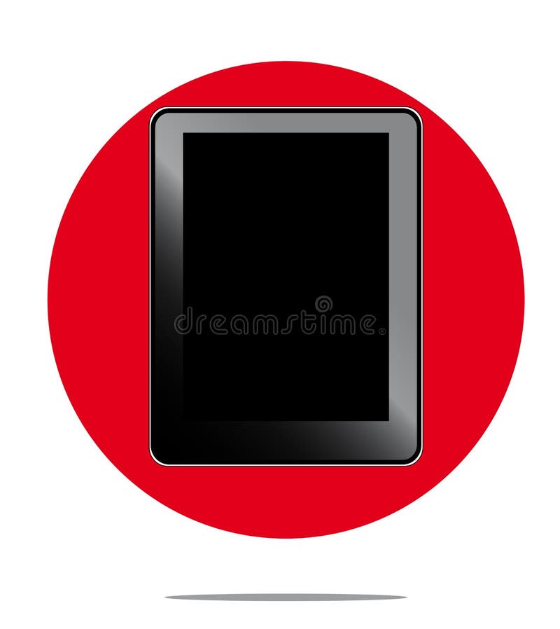 Tablet Circle Vector Icon Eps Stock Illustration - Illustration of ...