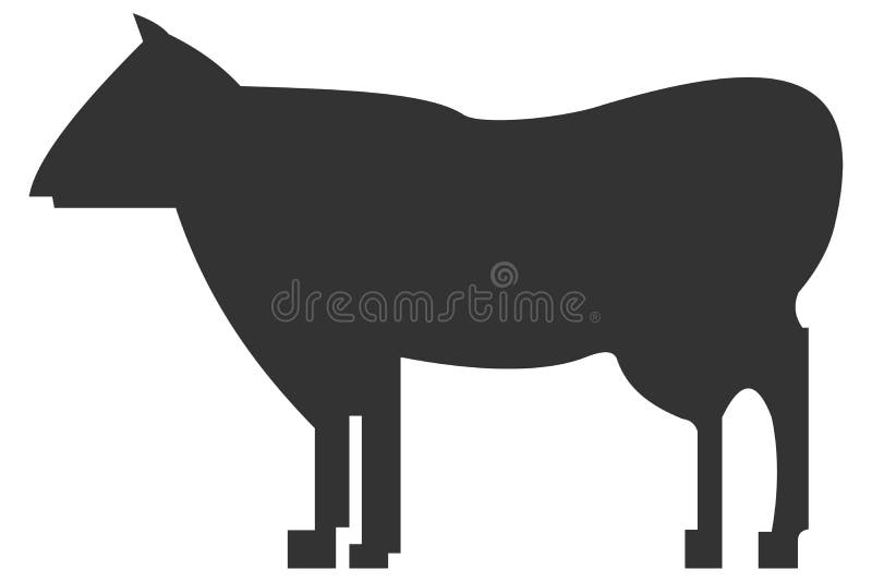 Illustration of Black Cow Shadow Stock Vector - Illustration of horse ...