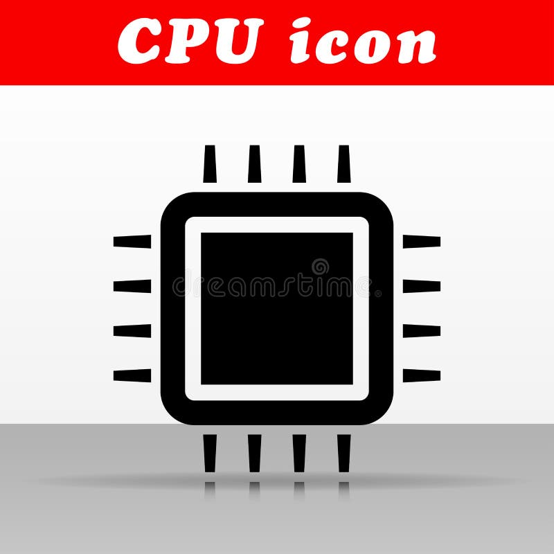 Black Cpu Vector Icon Design Stock Vector - Illustration of processor ...