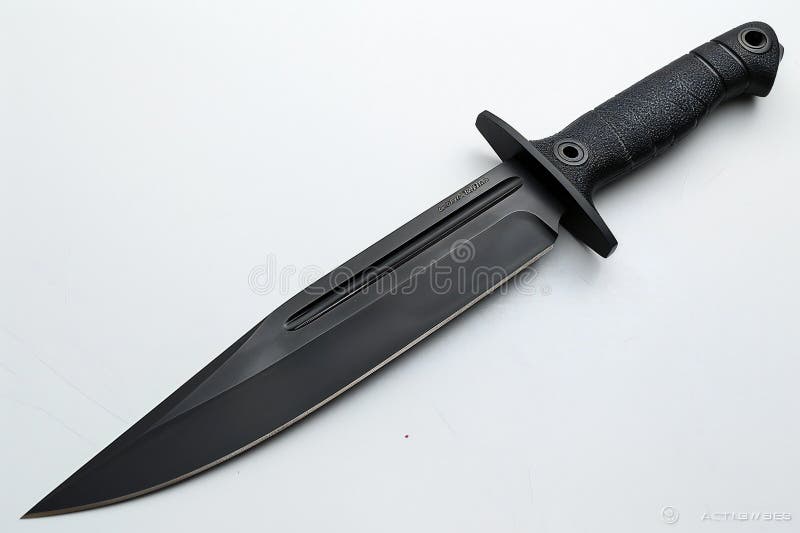 Illustration of Black Dagger with a Sharp Blade, Simple Shape and No ...