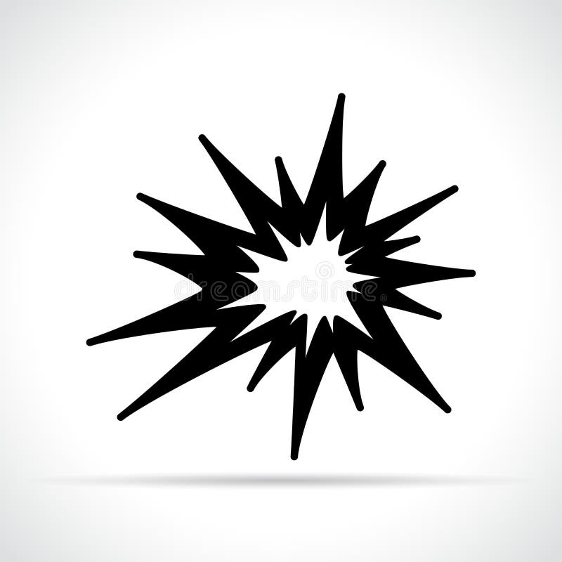 Vector Explosion Icon Black Design Stock Vector - Illustration of ...