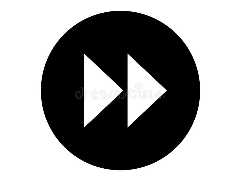 Illustration of Black Fast Forward Button Icon Stock Vector ...