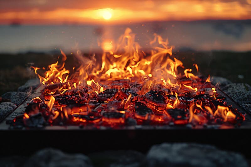 A Black Frame of Fire with Flames on it, High Quality, High Resolution ...